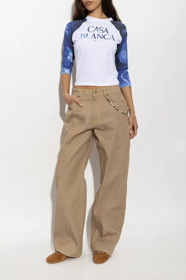 Casablanca Logo Print Top