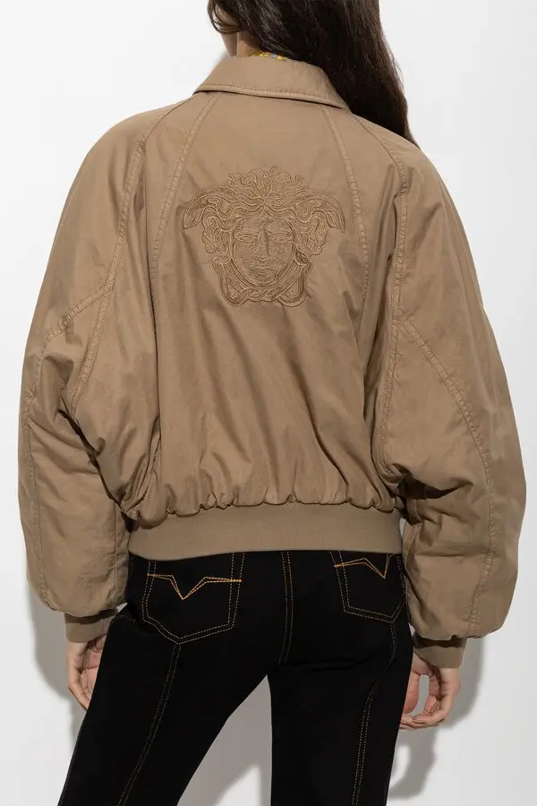 Versace Medusa Embroidered Padded Bomber Jacket