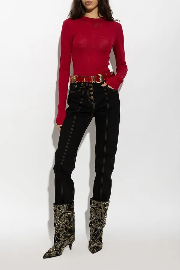 Versace Wool Top With Logo