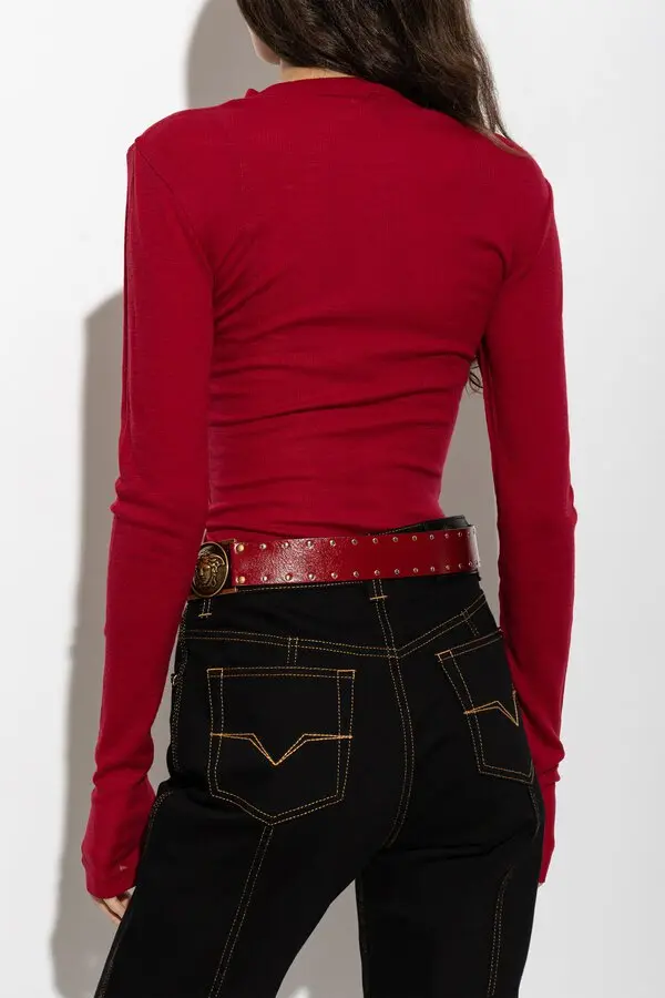 Versace Wool Top With Logo