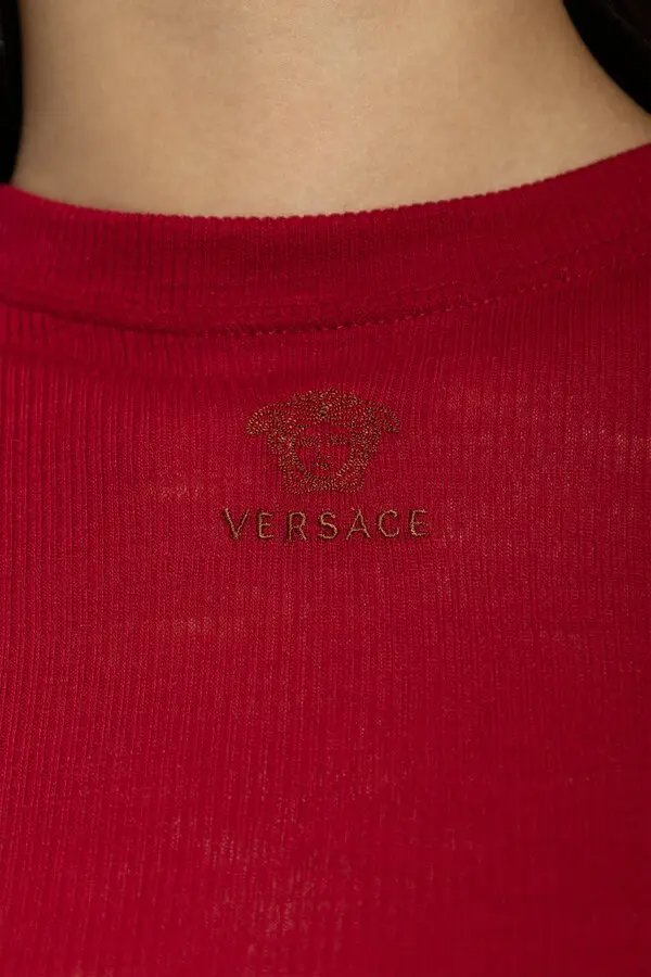 Versace Wool Top With Logo