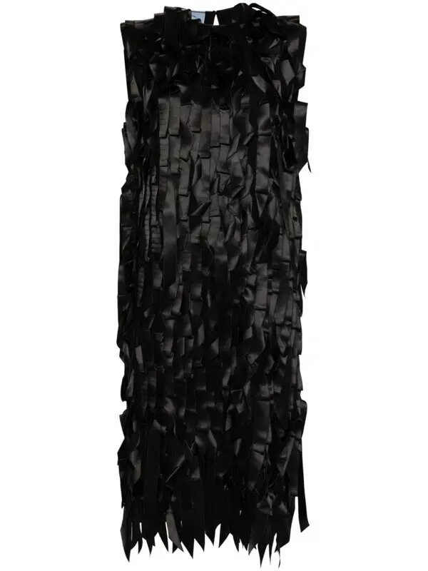Prada Abito Midi Con Fiocchi