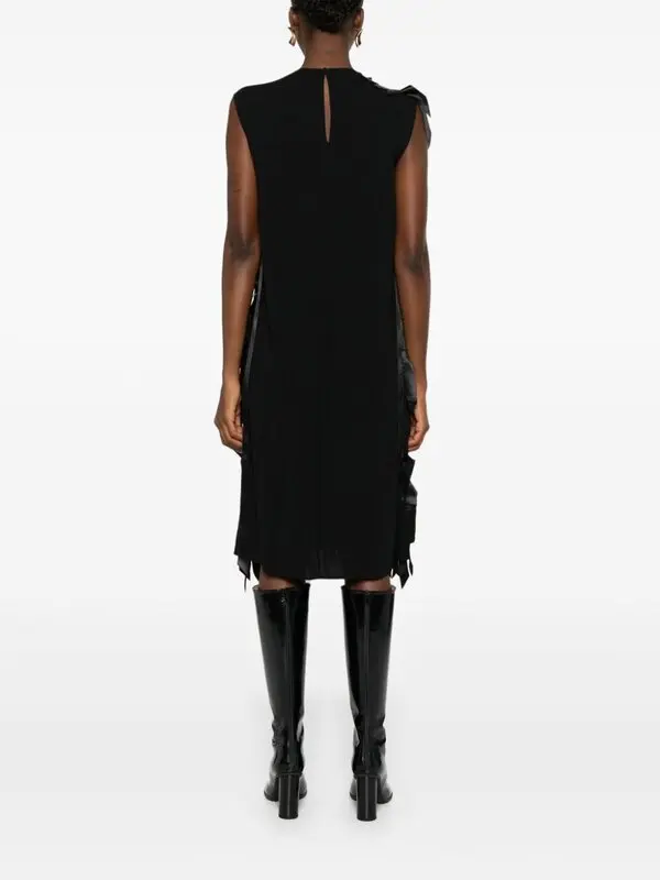 Prada Abito Midi Con Fiocchi