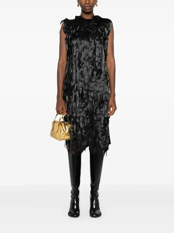 Prada Abito Midi Con Fiocchi