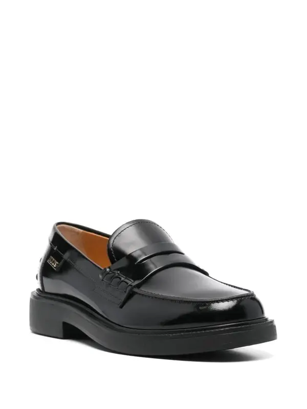 TOD'S Shaded Finishing Leather Penny Loafers