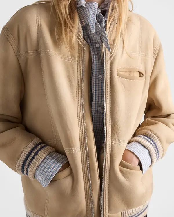 Prada Sheepskin Bomber Jacket