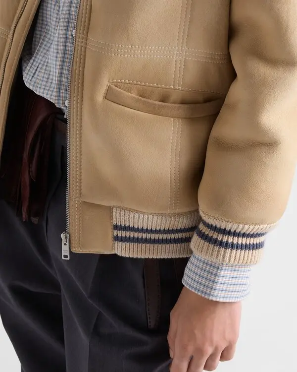 Prada Sheepskin Bomber Jacket