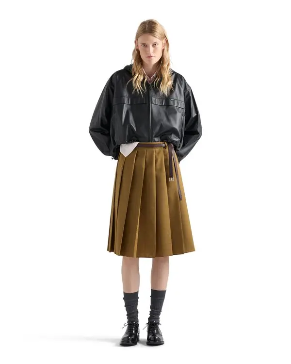 Prada Hooded Nappa Leather Jacket