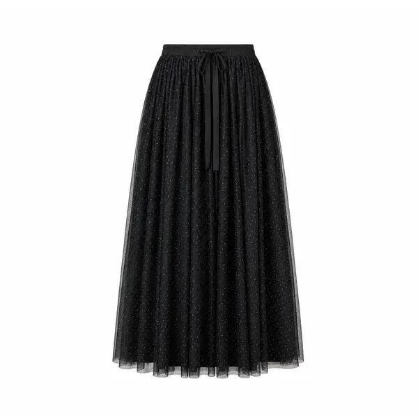 YUMI Diamonte Tulle Midi Skirt