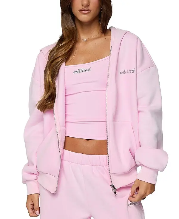 EDIKTED Diva Zip Up Hoodie