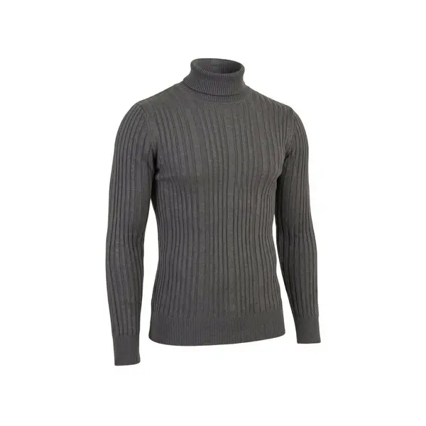 RON TOMSON Roll Neck Ribbed Sweater Anthracite