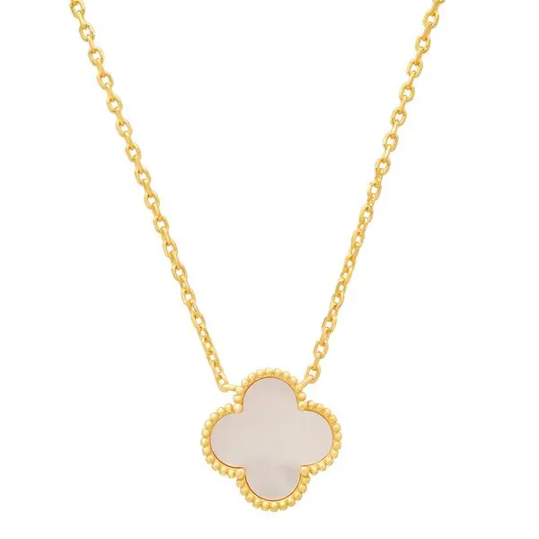 KYLIE HARPER Mother Of Pearl Clover Necklace