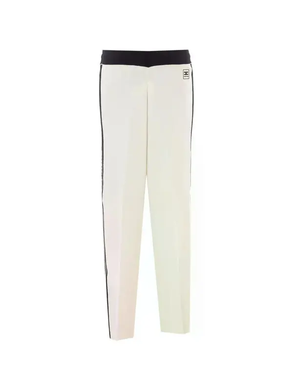 Elisabetta Franchi Logo-patch Side-stripe Trousers