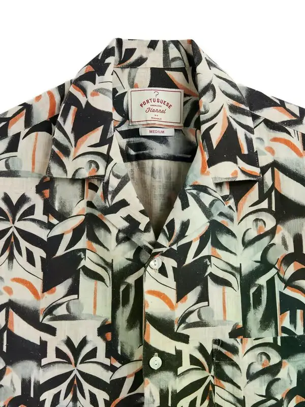 Portuguese Flannel Abstract-print Short-sleeve Shirt