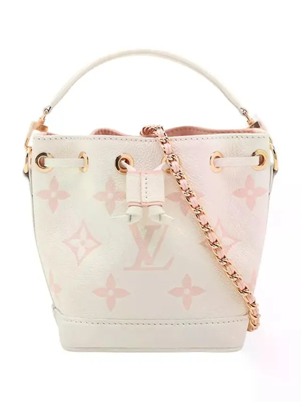 LOUIS VUITTON 2021-2026 Bicolor Monogram Empreinte Nano Noe Bucket Bag