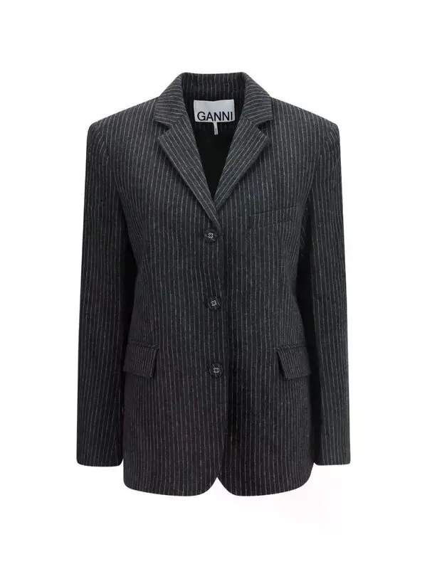 GANNI Pinstriped Blazer