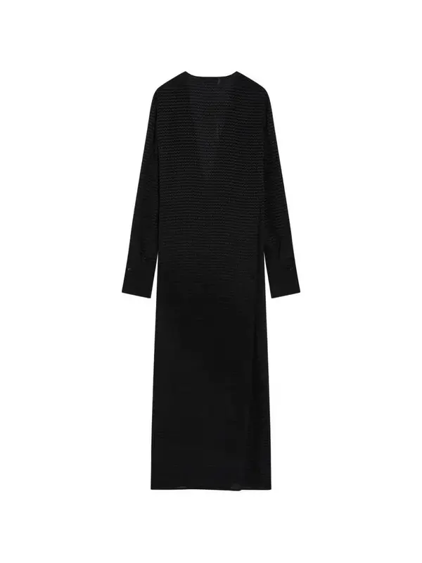 Fendi Jacquard-logo Wrap Maxi Dress
