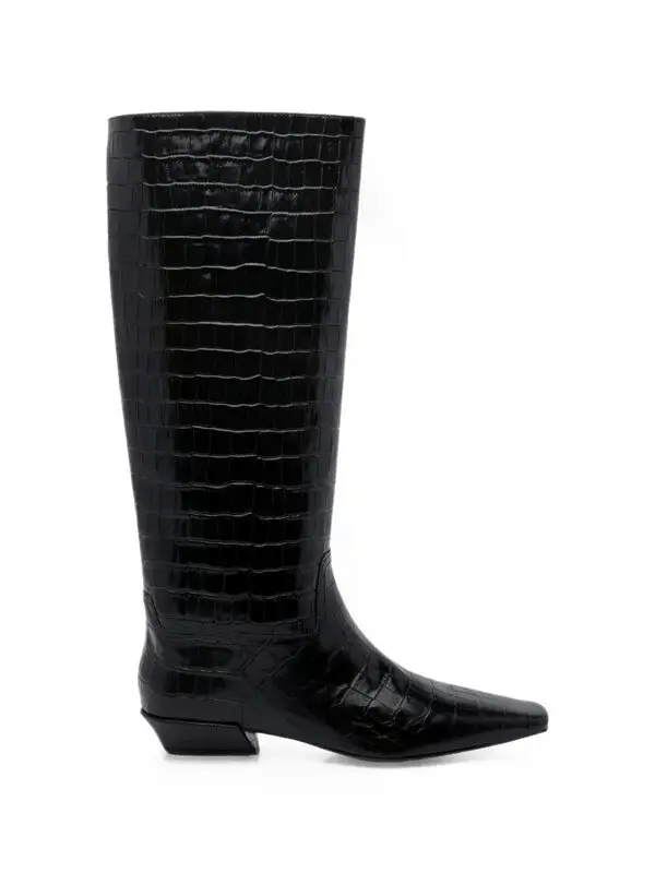 Jeffrey Campbell Passo Croc-effect Knee-high Boots
