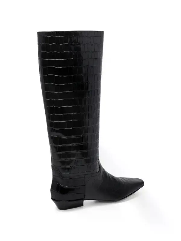 Jeffrey Campbell Passo Croc-effect Knee-high Boots