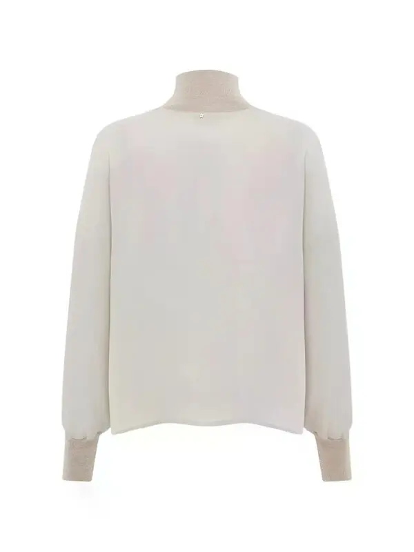 Lorena Antoniazzi Contrast-trim Long-sleeve Top - Neutrals