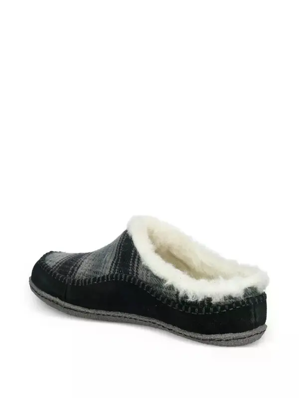 Sorel Lanner Ridge Check-pattern Fleece-lined Slippers