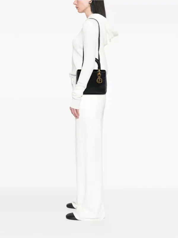 Dior 2007 Medium Perforated Calfskin Flower Lady Satchel