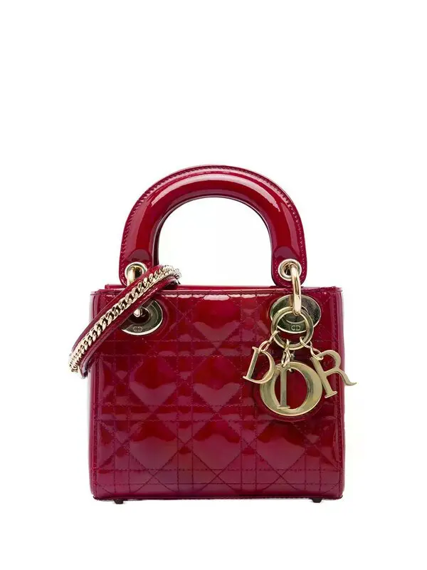 Dior 2019 Mini Patent Cannage Lady Satchel