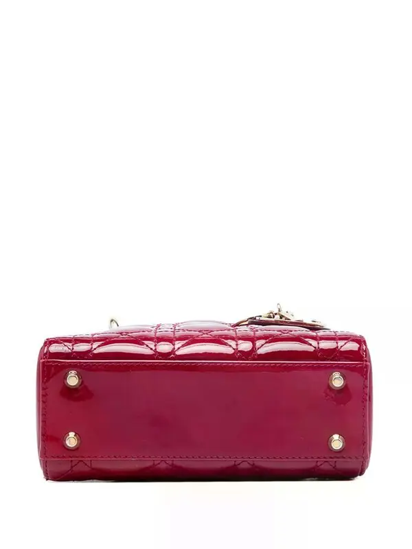 Dior 2019 Mini Patent Cannage Lady Satchel