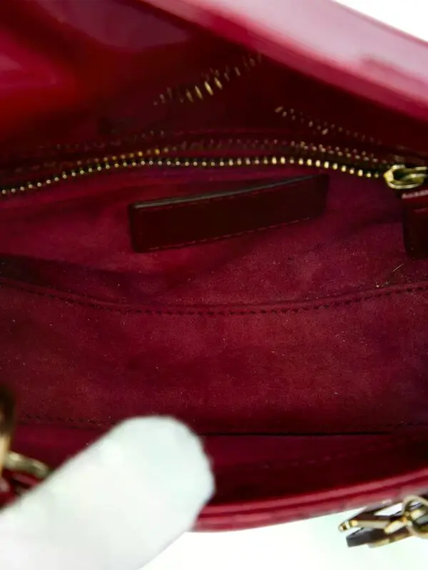 Dior 2019 Mini Patent Cannage Lady Satchel