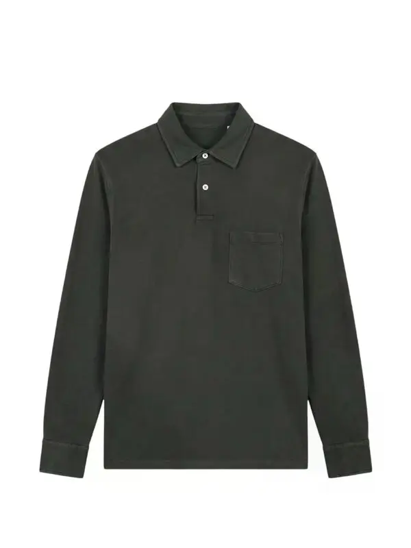 Hartford Chest-pocket Long-sleeve Polo Shirt