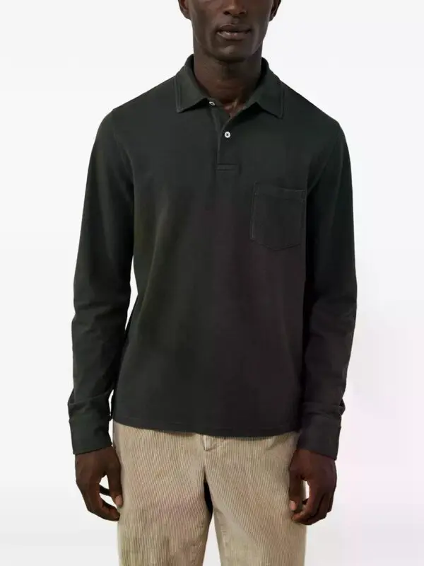 Hartford Chest-pocket Long-sleeve Polo Shirt