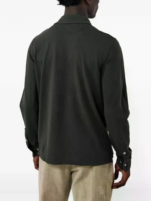 Hartford Chest-pocket Long-sleeve Polo Shirt