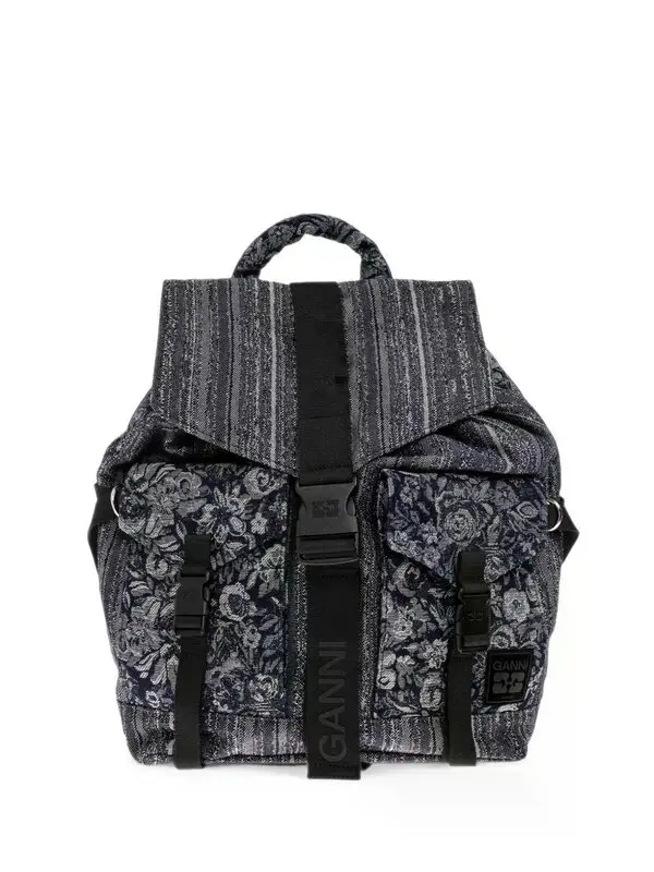 GANNI Floral-motif Backpack
