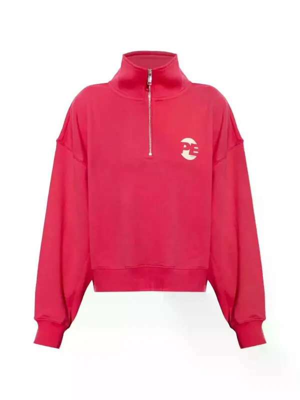 P.E Nation Voltage Half-zip Logo-print Sweatshirt - Pink