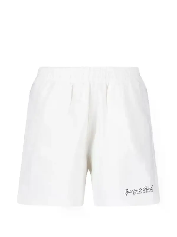 Sporty & Rich Syracuse Logo-print Elasticated Shorts