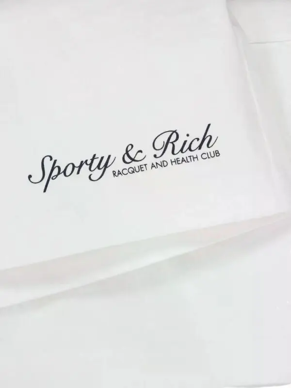 Sporty & Rich Syracuse Logo-print Elasticated Shorts