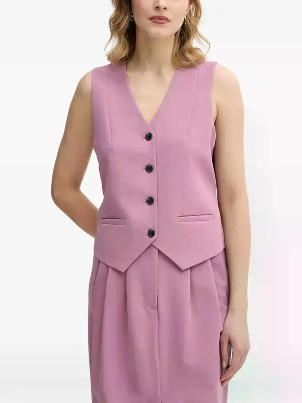 Sisley V-neck Button-up Top