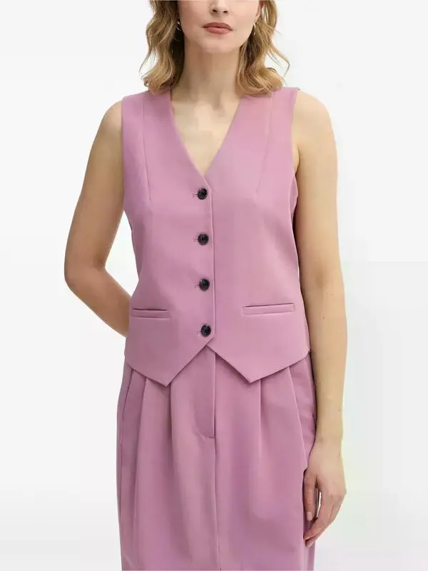 Sisley V-neck Button-up Top