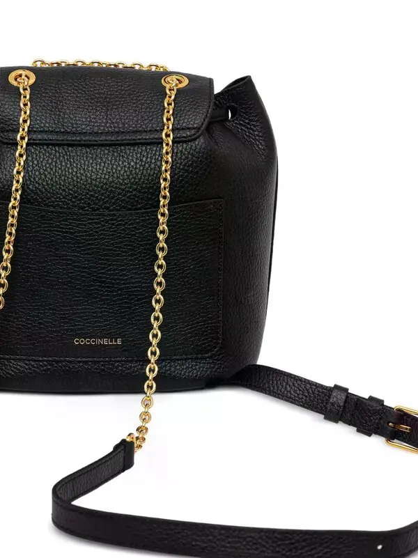 COCCINELLE Small C-me Lock Grained Leather Backpack