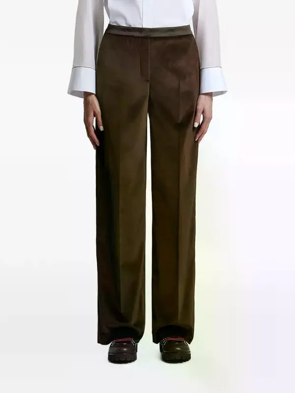 Peserico Stretch-velvet Straight-leg Trousers