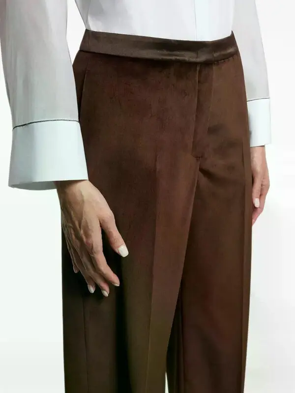 Peserico Stretch-velvet Straight-leg Trousers