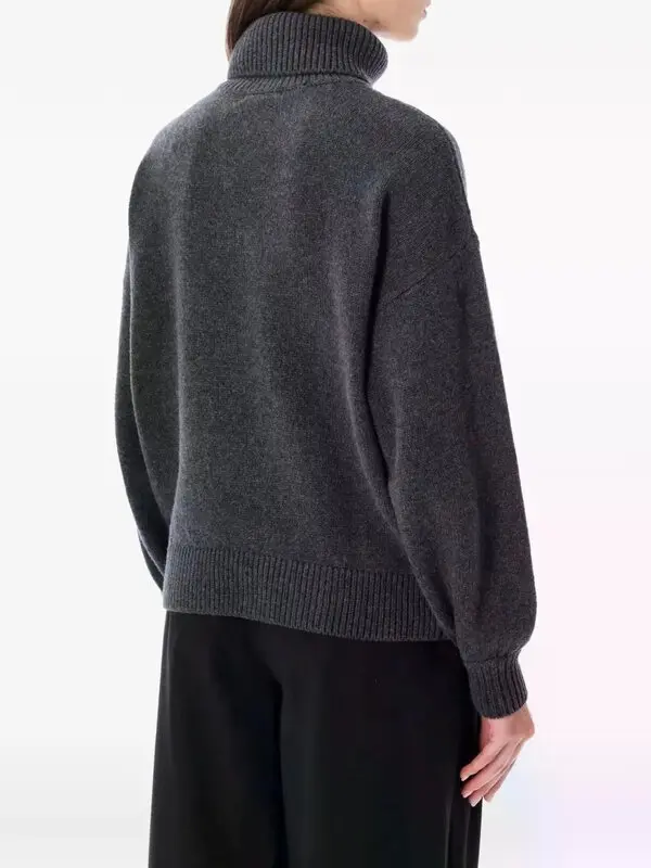 SESSUN Niko Roll-neck Drop-shoulder Sweater