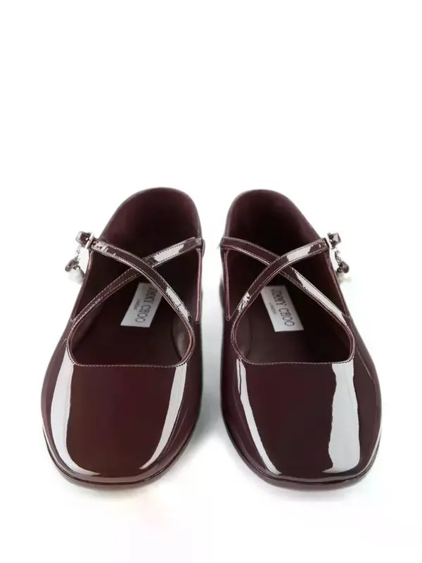 JIMMY CHOO Eleri Crossover-strap Flat Pumps