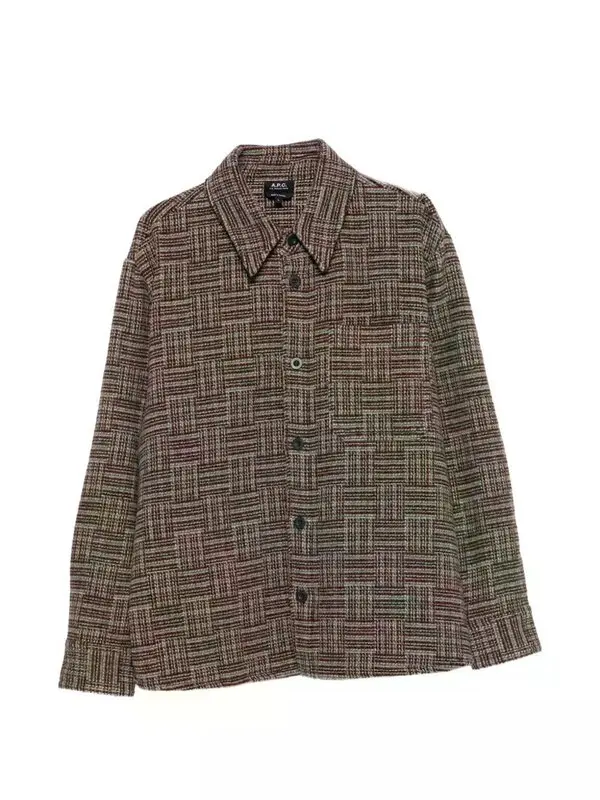 A.p.c. Checked Wool-blend Shirt