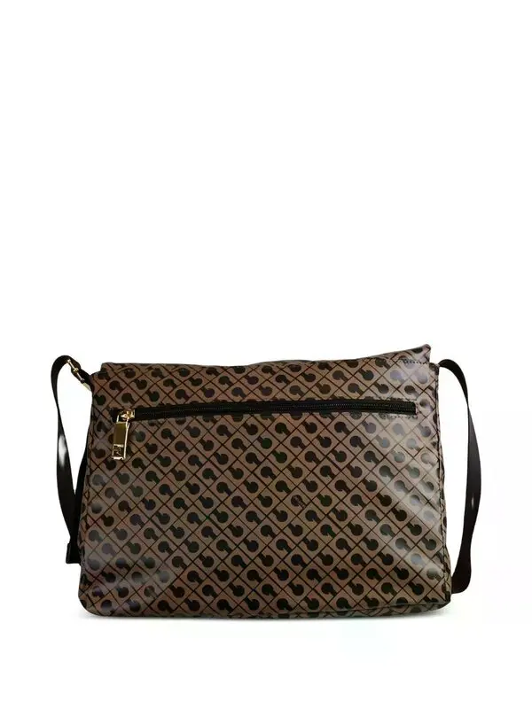 GHERARDINI Large Softy Logo-print Buckle-fastening Shoulder Bag - Brown