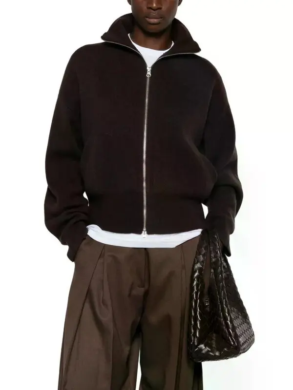 Extreme Cashmere N°385 Xtra Cute Zip-up Cardigan - Brown