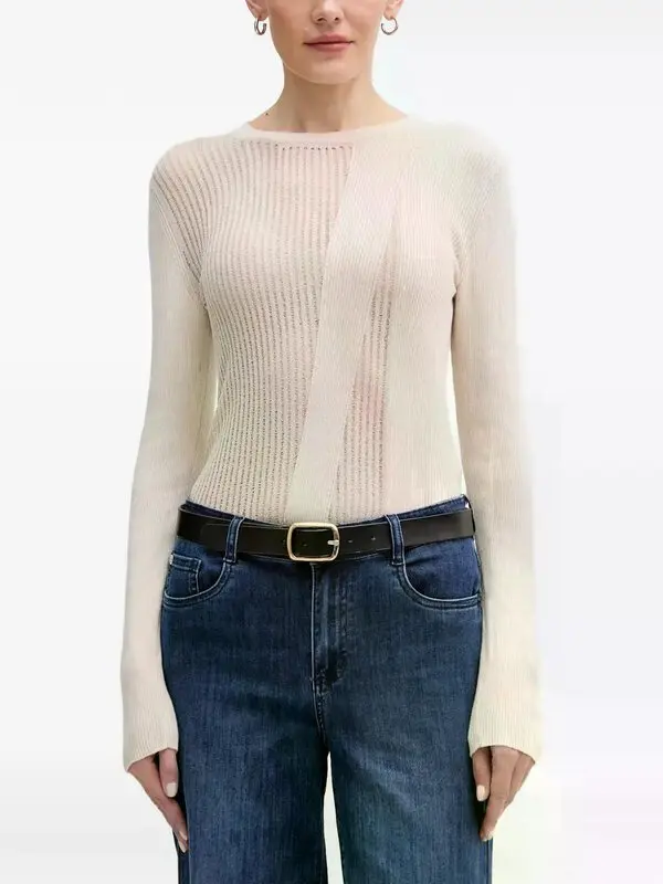Sisley Ribbed Ladder-stitch Sweater