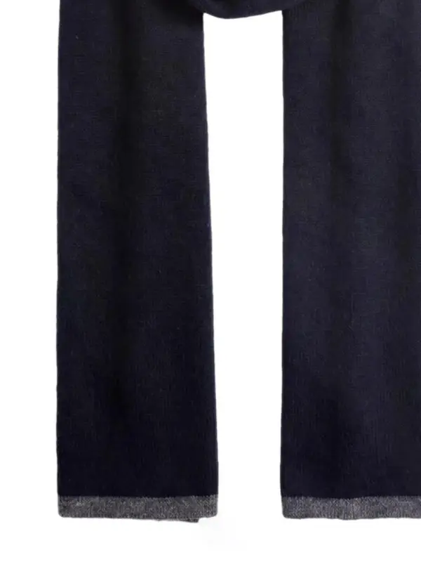 Fedeli Knitted Contrast-trim Scarf