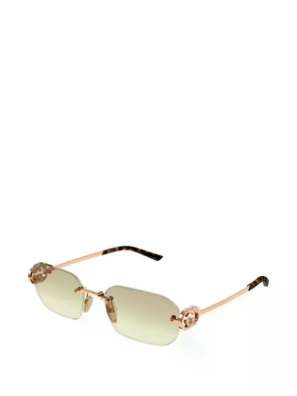Gucci Logo-detail Crystal-embellished Sunglasses