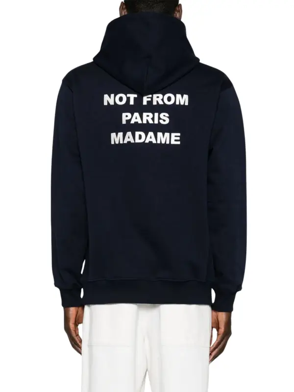 Drole De Monsieur Slogan-print Hoodie By